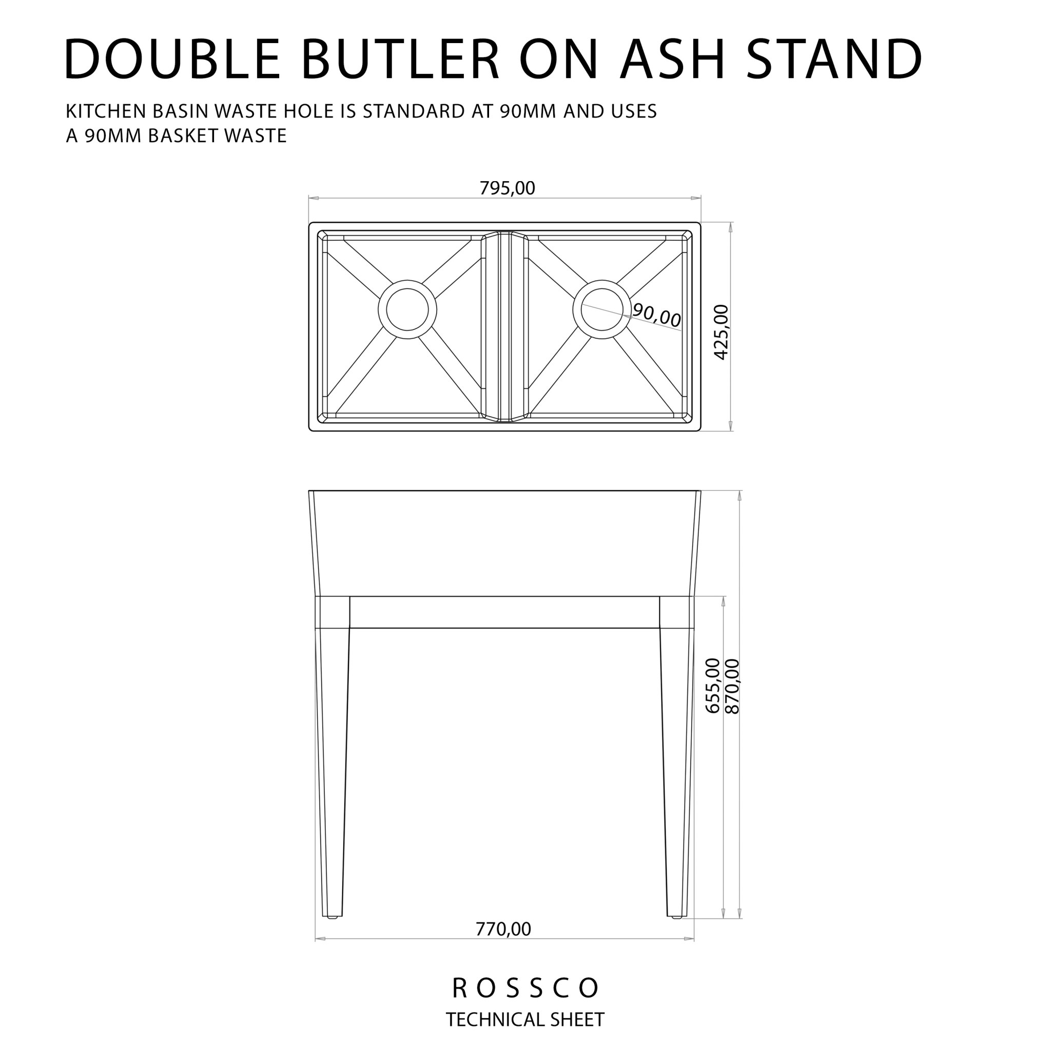 Double Butler on Ash Stand – ROSSCO