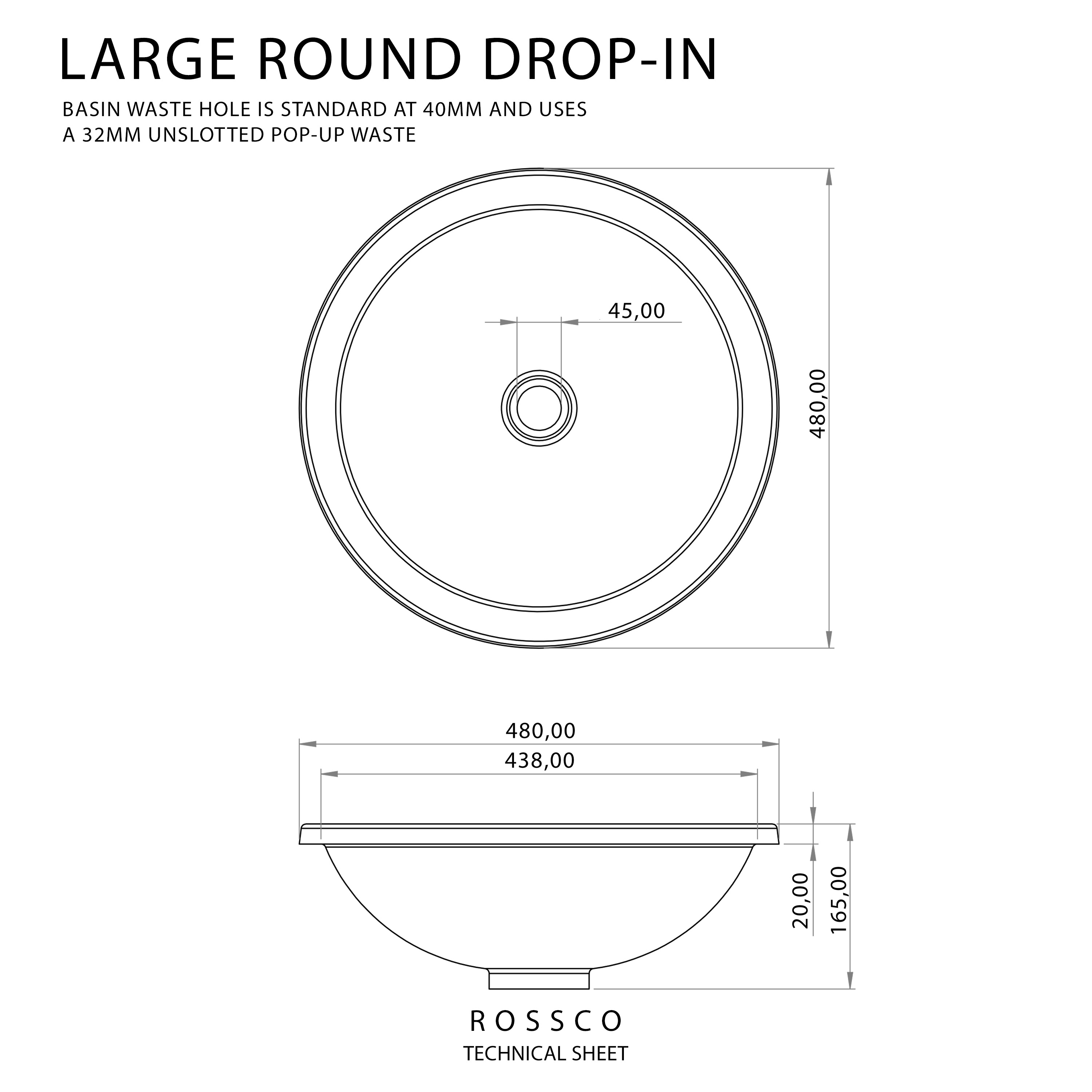Large Round Drop-In – ROSSCO
