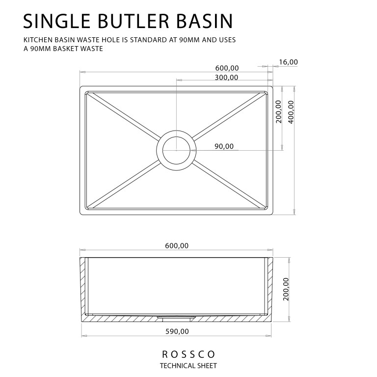Single Composite Butler Basin – ROSSCO